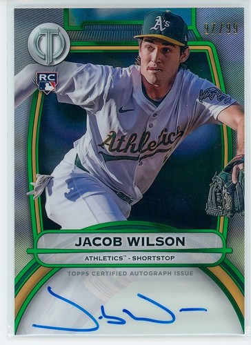 2025 Topps Tribute Jacob Wilson Certified Rookie Green Auto /99 RC ...