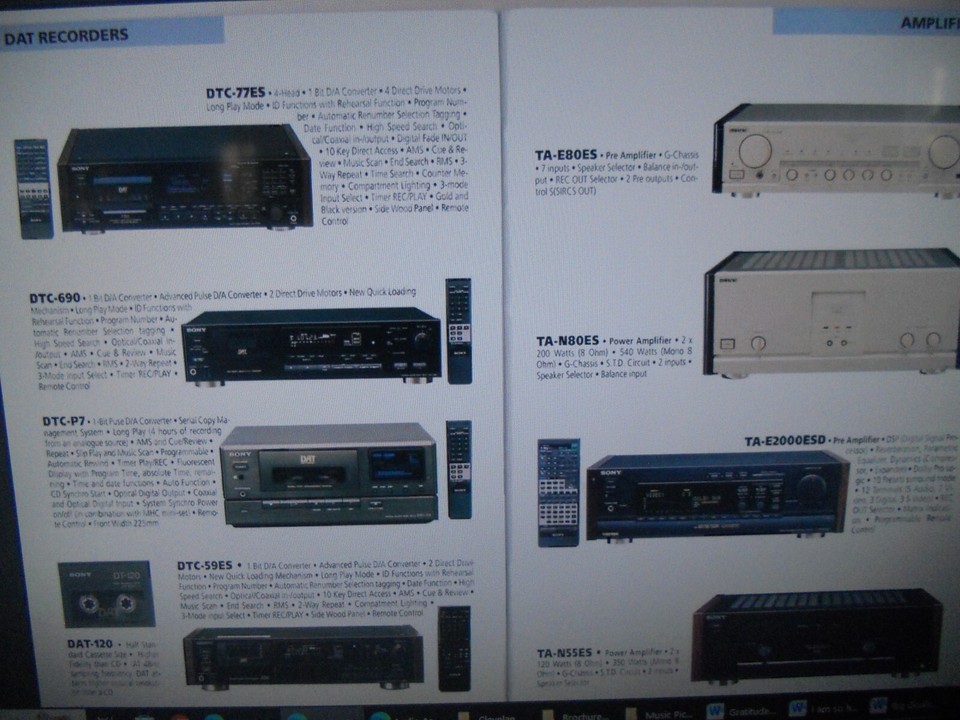 Sony Audio 1994 Catalog PDF CD 24 Pages, Receivers DAT Cassette Amps ...