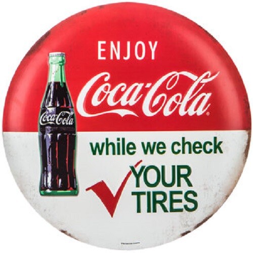 Vintage Style 12" Coca Cola Gas Station Signs Man Cave Garage Decor Oil ...