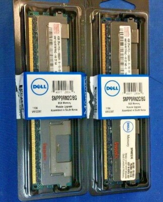 Dell 8GB 2Rx4 PC3-10600R-09-10-E1 Server Memory (2 x 4GB sticks) | eBay