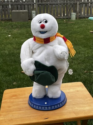 + 20” Gemmy Frosty The Snowman Animated Spinning Snowflake 2002 (does ...