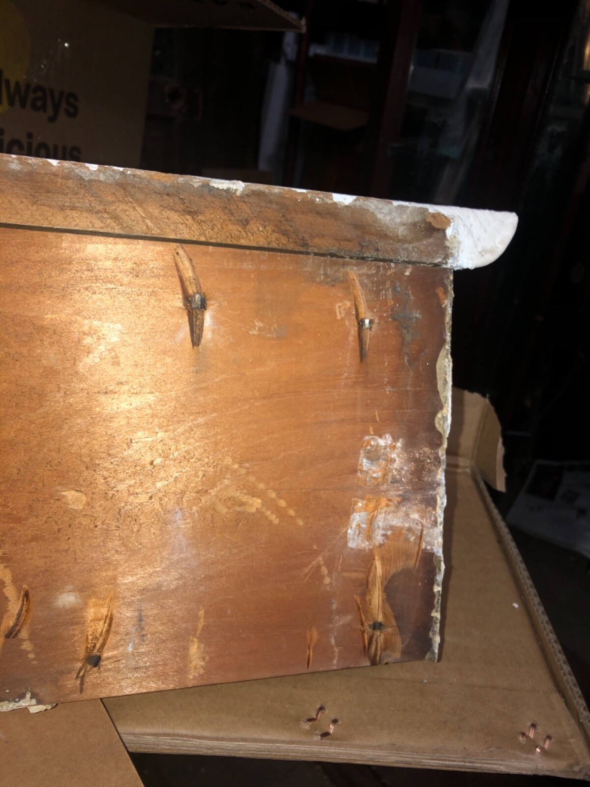 c1860 vintage WINDOW pediment VICTORIAN lintel ~ header 45/43” x 8.5 x ...