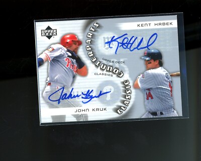 2005 Upper Deck Classics Counterparts Autograph Auto #KH John Kruk/Kent ...