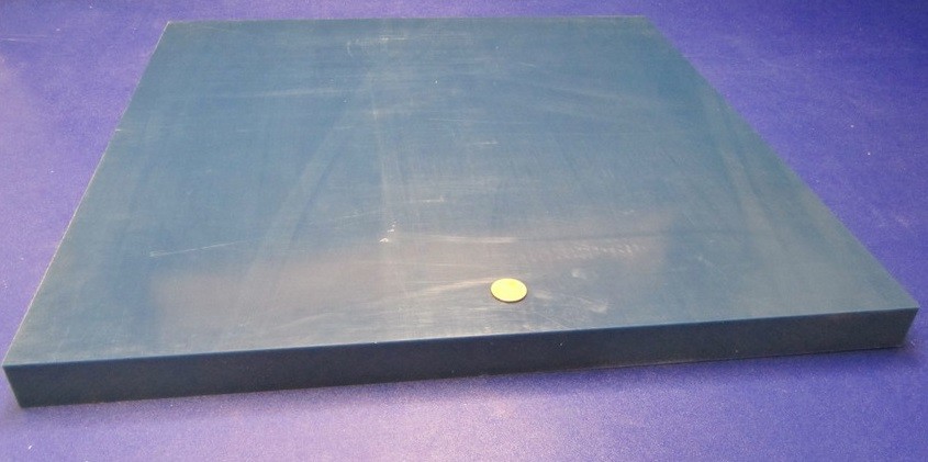 Tivar 88 Blue UHMW PE Sheet 1.50" (1 1/2") Thick x 24" x 24", UV ...