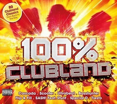 100% Clubland 4 CD Album Box Set Various Artists 80 Classic Hits New ...