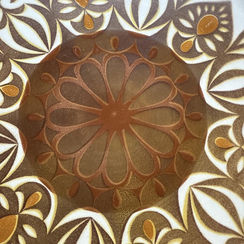 Vtg XL 12” Mid-century Modern 70s Electra Casual Ceram Stoneware Chop ...