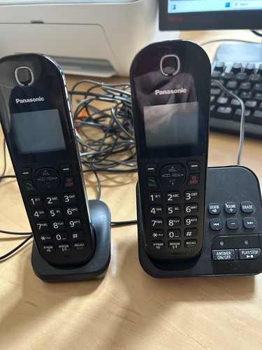 Panasonic Cordless Landline Phone with Answering Machine and SMS Text ...