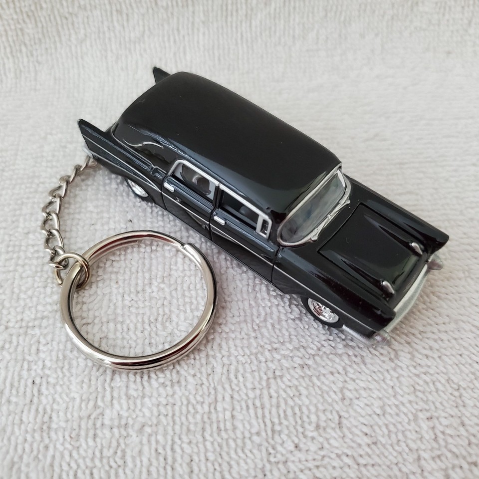 Keychain 1957 Chevy Hearse Wagon Black Black Roof Goth Gothic '57 Key ...