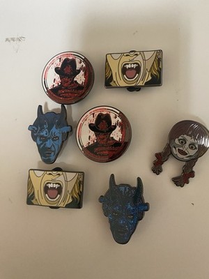 Horror Movie Pin Lot - 7 Horror Enamel Pins - Halloween FiGPiN | eBay