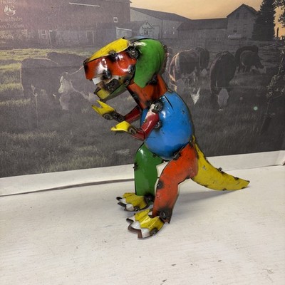 Recycled Metal T Rex Dinosaur-12x12x6H inches-Yard Art-Garden Decor ...