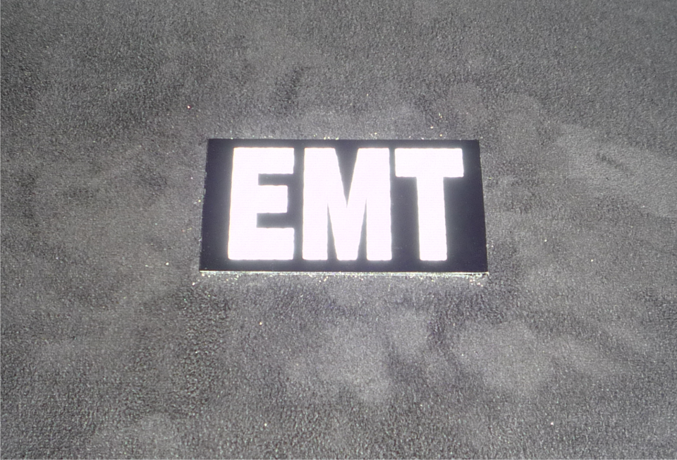 EMT HI-VIS REFLECTIVE AND BLACK PATCH 3.5"X2" WITH VELCRO® BRAND ...