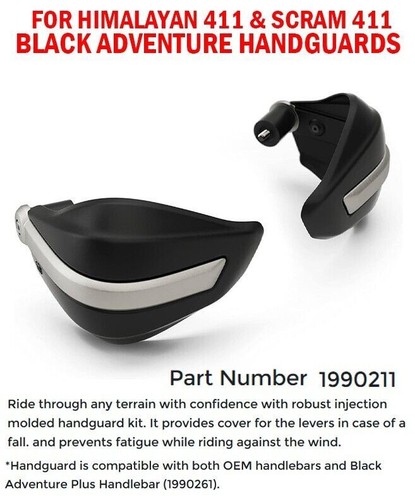"BLACK ADVENTURE HANDGUARD" FIT FOR ROYAL ENFIELD HIMALAYAN 411 & SCRAM ...