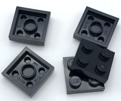 Lego 5 New Black Plates 2 x 2 Stud Pieces | eBay