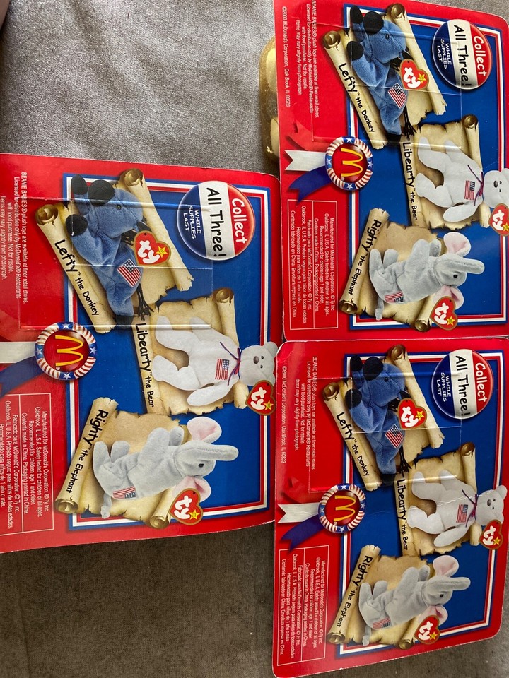 RETIRED Rare NIB TY American Trio 1996 w/errors | eBay