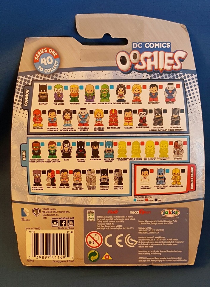 DC Comics Ooshies Pencil Toppers S1 4-PACK Bizarro Glow In The Dark ...