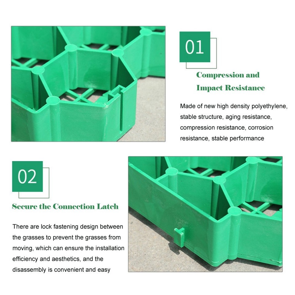 Green Planting Groud Grid Plastic Grass Pavers Parking Lots Gravel ...
