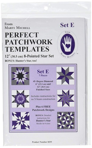 Perfect Patchwork Template-Set E - 8 Pointed Star Set 7/Pkg 715363082555| eBay