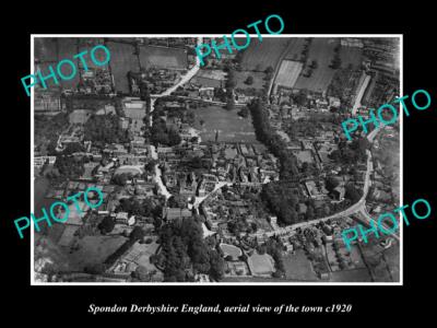 OLD 6 X 4 HISTORIC PHOTO OF SPONDON DERBYSHIRE ENGLAND TOWN AERIAL VIEW ...