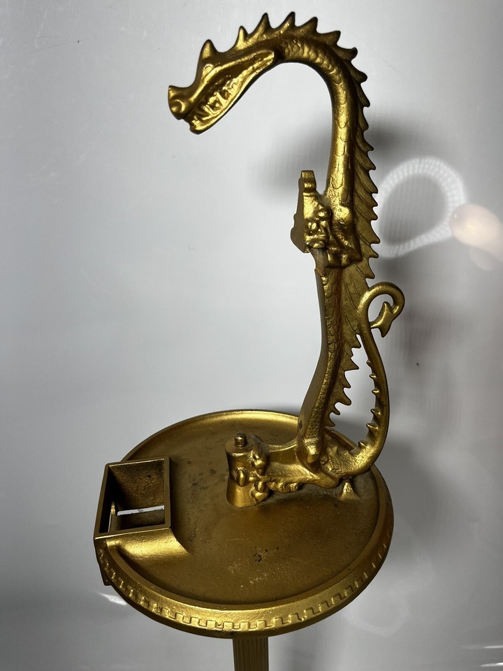 Vintage Art Deco Dragon Smoke Stand/Ashtray Bridgeport Conn. Scroll Art ...