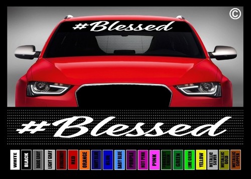 40" Blessed #2 Hashtag # Unashamed Christian Car Decal Sticker ...
