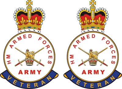 2 BRITISH ARMY VETERAN STICKERS DECALS - Ideal for cars, tablets ...