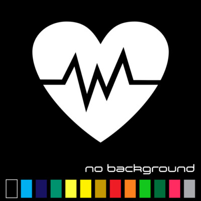 Heart Line Sticker Vinyl Decal - Life Heartbeat Medical EKG Health Car ...