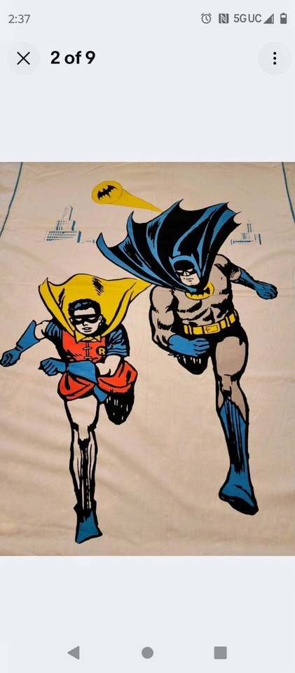 Wow!!! 1966 Batman Bedspread Rare!! Bright Colors/1966 Batman Banner ...