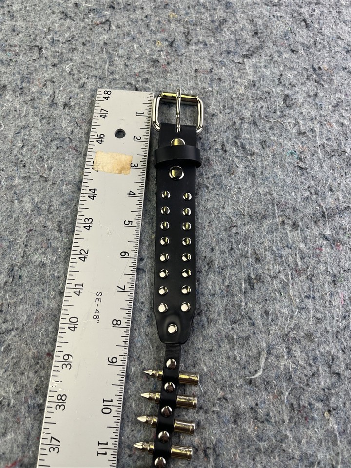 Hot Topic Heavy Metal Bullet Belt. Black With Silver Bullets & Rivets ...