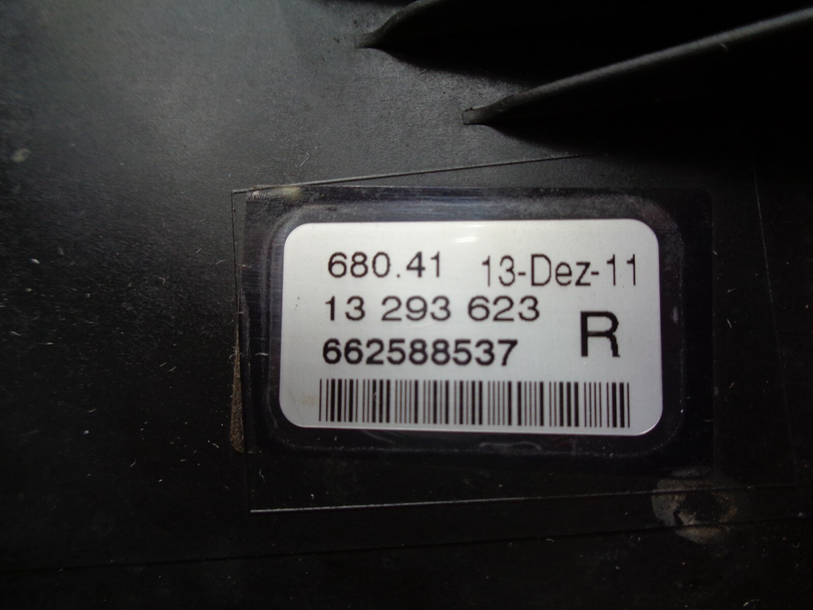 VAUXHALL ASTRA J 2012 DRIVERS RH FRONT FOG LIGHT 13293623 | eBay