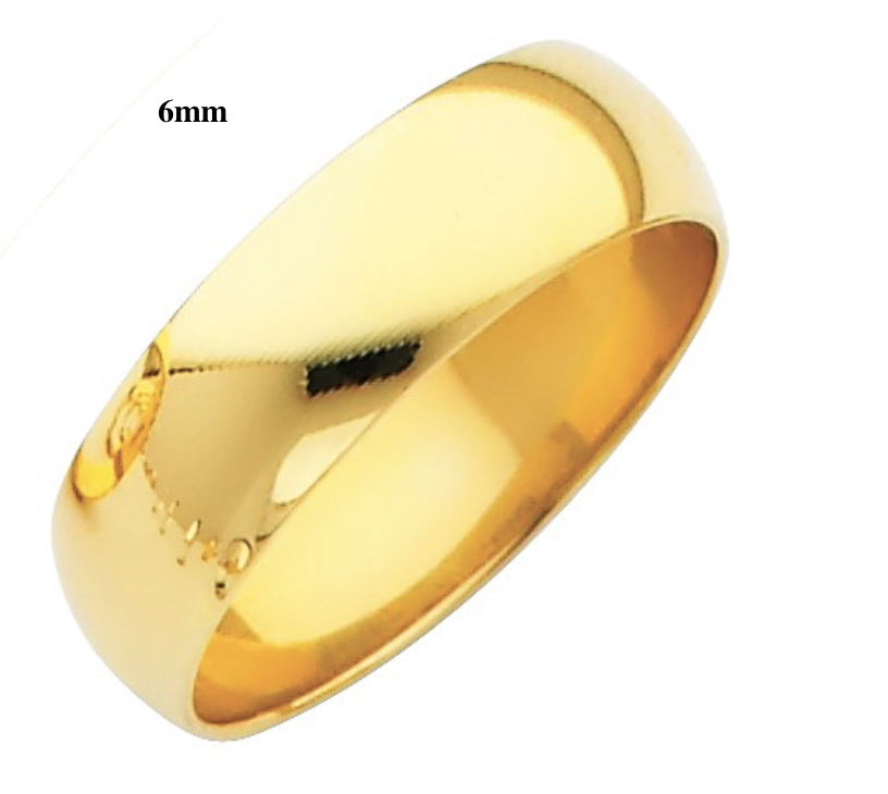 Anillos De Matrimonio De Oro Real 14k Para Hombre o Mujer 2mm-8mm ...