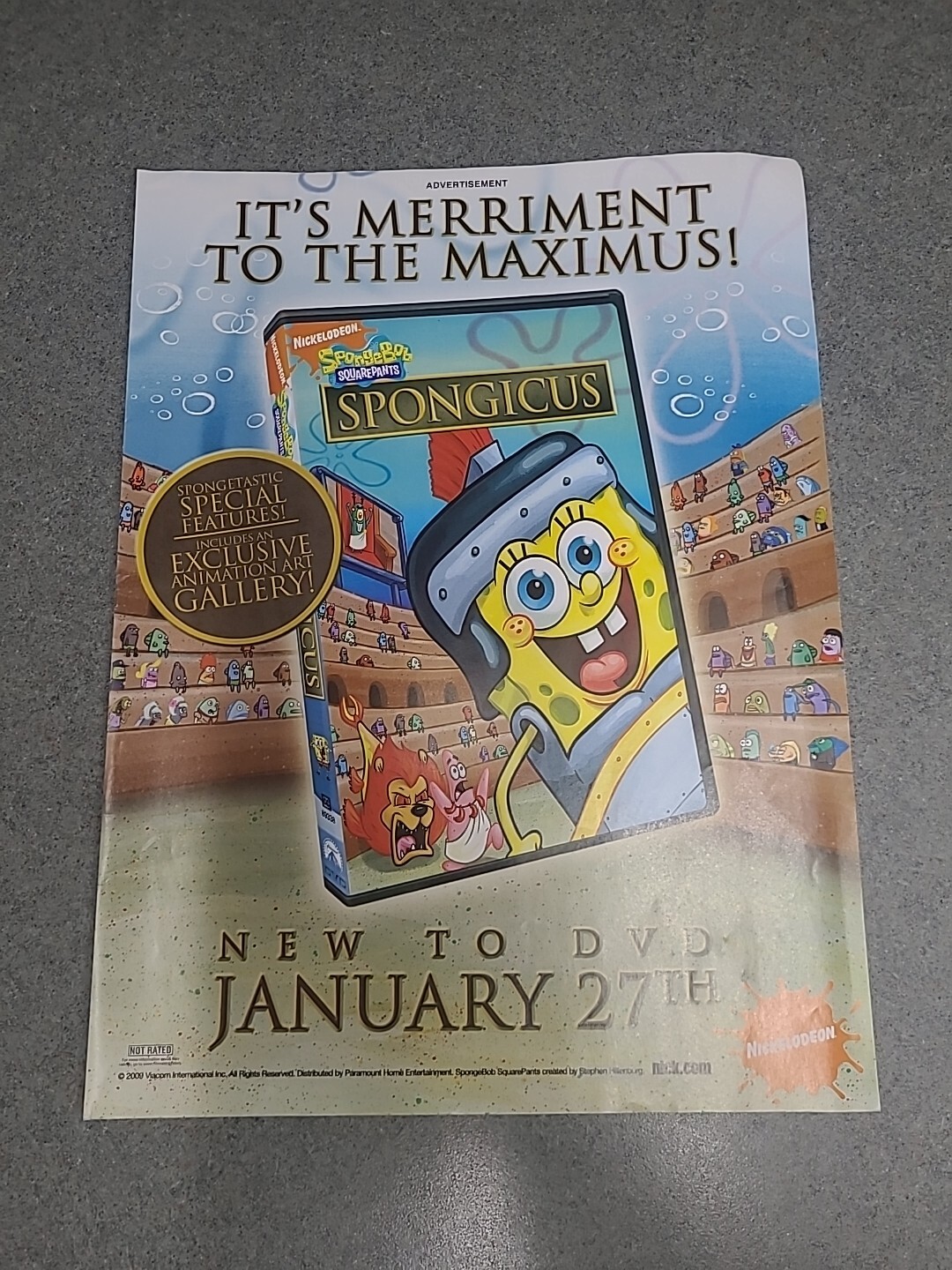 Spongebob Squarepants Spongicus Dvd Print Ad 2009 8x11 | eBay