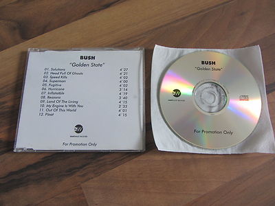 BUSH Golden State RARE genuine original GERMANY promo CD album acetate ...