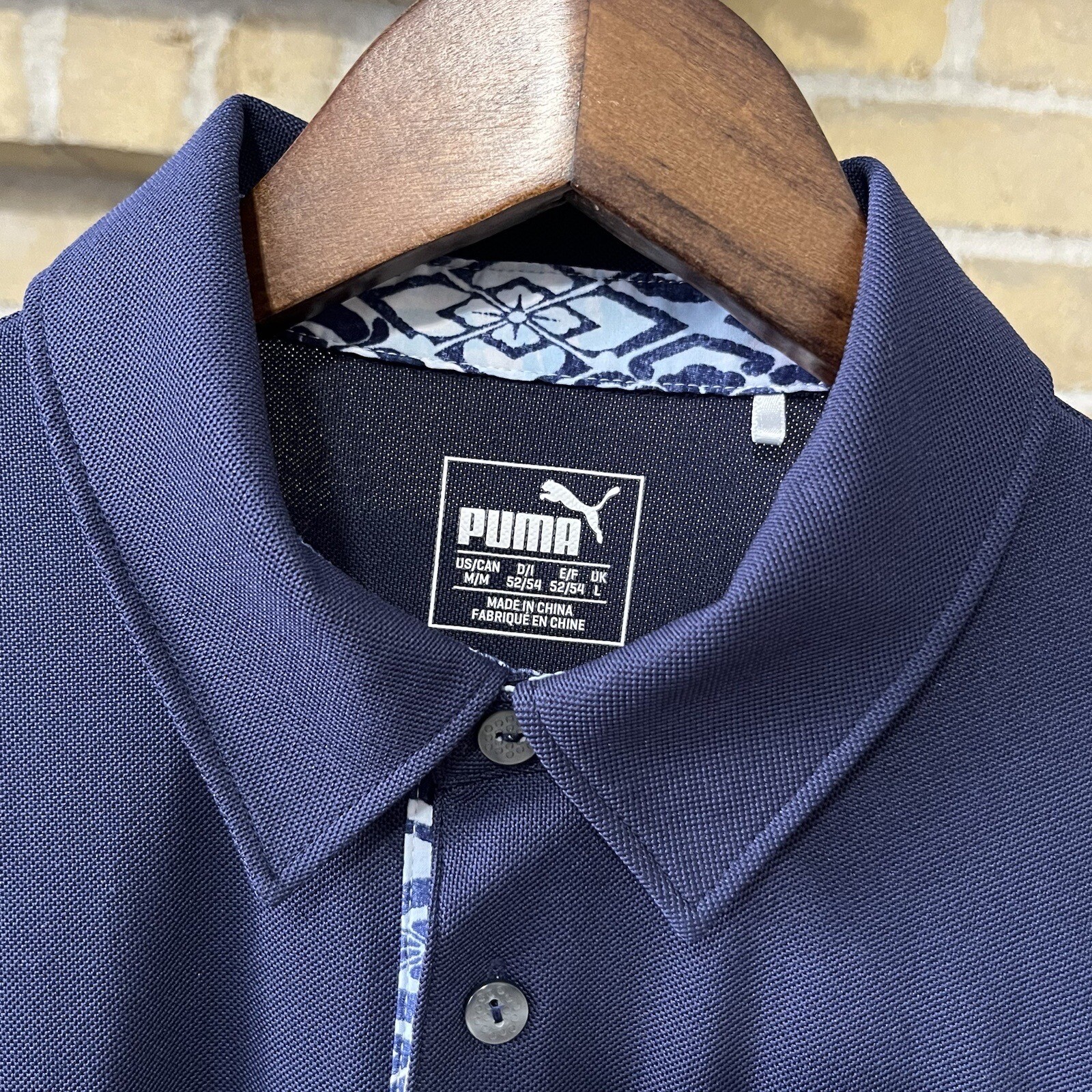 Puma Golf Mens Blue Performance Polo Shirt Size Medium - Gem