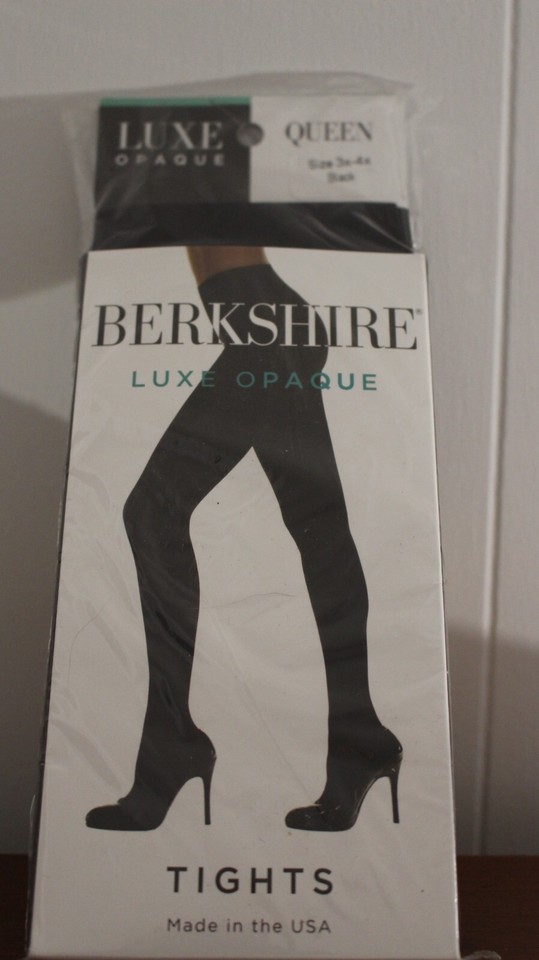 Berkshire Luxe Opaque Non-Control Tights 4740 Black Sizes Tall & 3X-4X ...