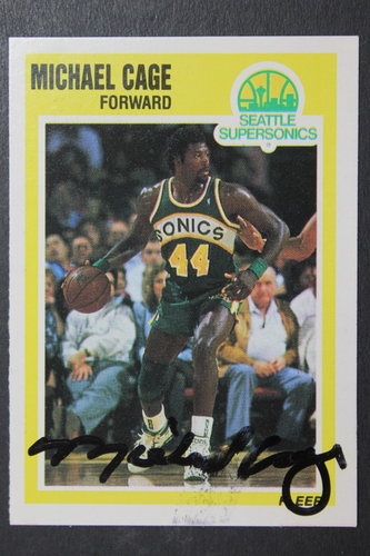 Michael Cage SuperSonics Autographed 1989 Fleer Basketball Signed Card ...