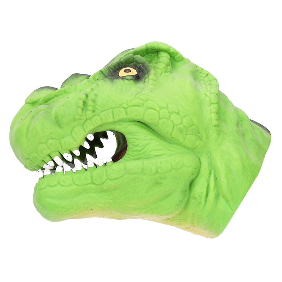 Green High Simulation Cartoon Dinosaur Hand Doll Puppet Telling Story ...