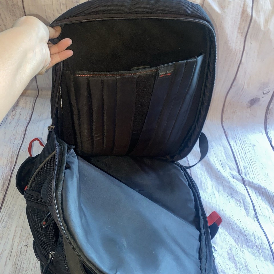 Samsonite Tectonic PFT Laptop Backpack Black Red 17-Inch Sturdy Heavy ...