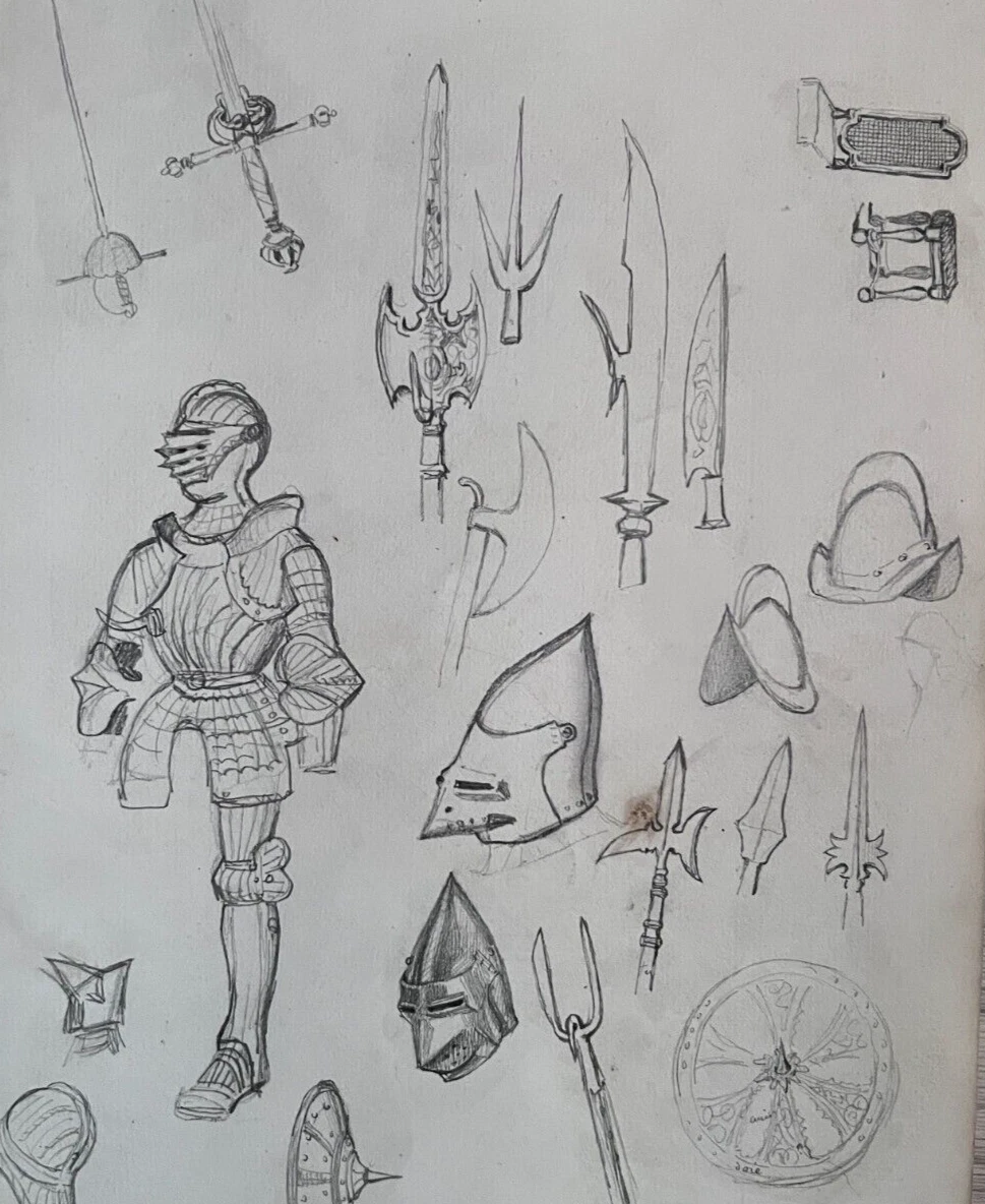 Medieval Knights Armor Drawing