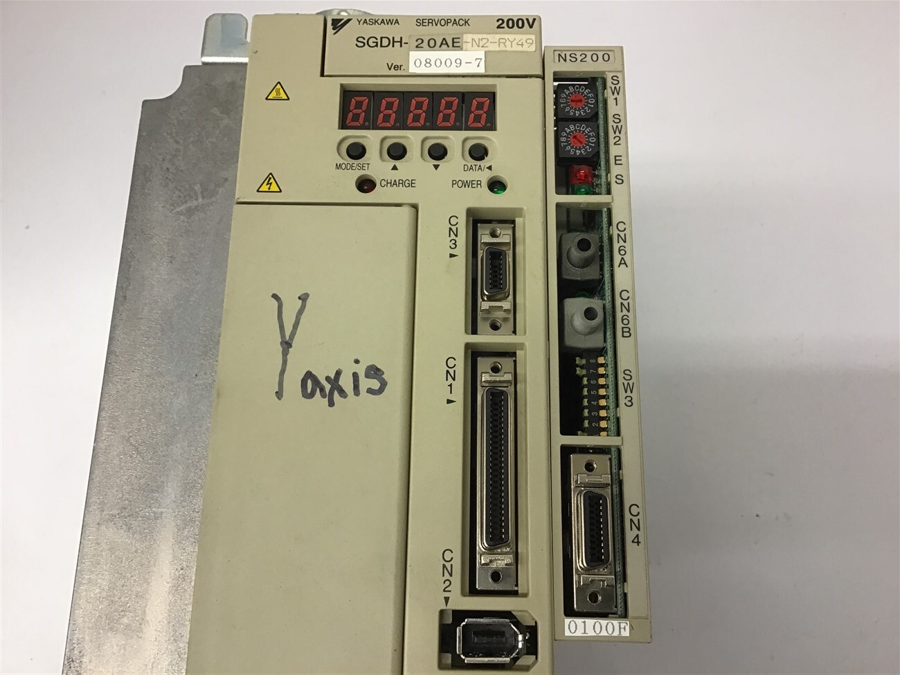 Servopack SGDH-20AE-N2-RY49 2.0KW 0/230VAC 50/60HZ 3 Phase 12/18.5AMPS ...