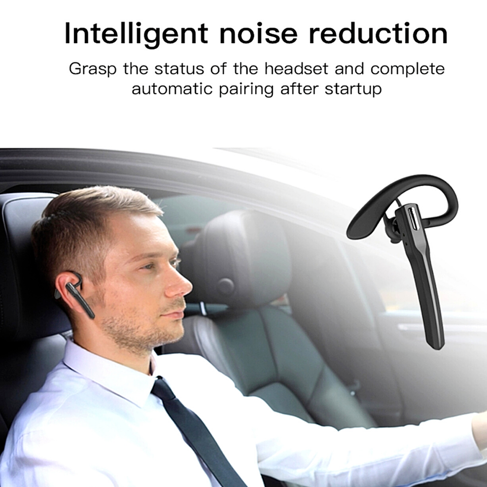 Bluetooth 5.0 Earpiece Wireless Headset Noise Cancelling Earbuds ...