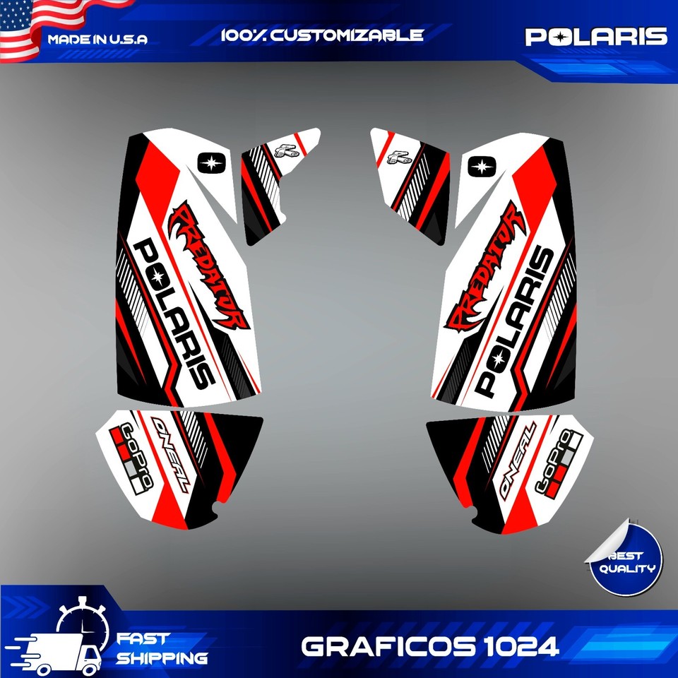 Polaris Predator 500 graphics full decals stickers kit atv | eBay