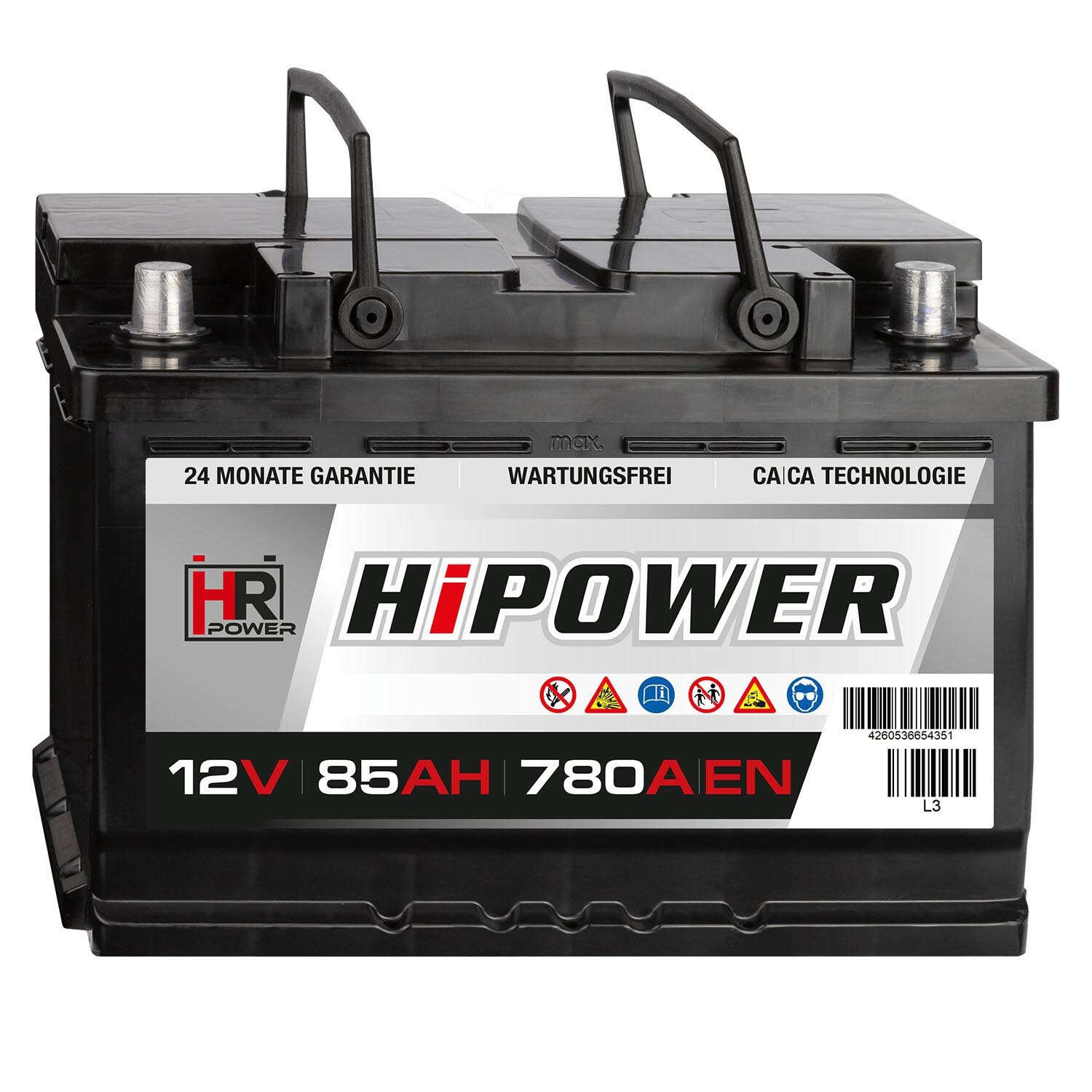 Autobatterie 12V 85Ah 780A/EN Starterbatterie ersetzt 70 71 72 74 77 80 ...