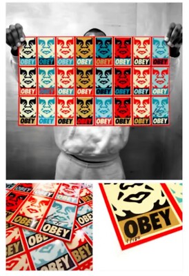 🌀 Obey Giant - Icon Stickers SIGNED by Shepard Fairey RARE /180 - In ...