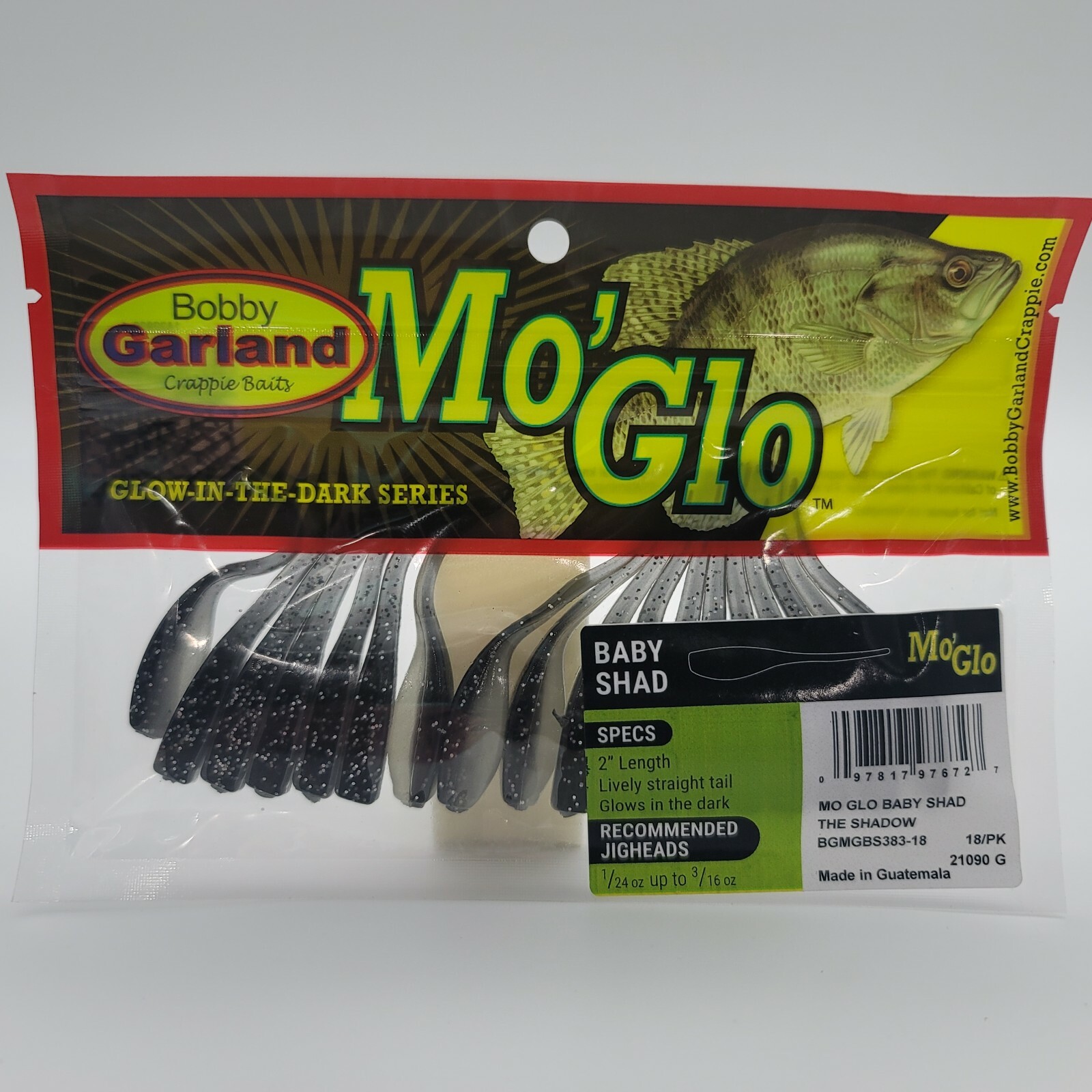 Bobby Garland Crappie Baits Mo Glo Baby Shad 2" 4 Packs of 18pcs | eBay
