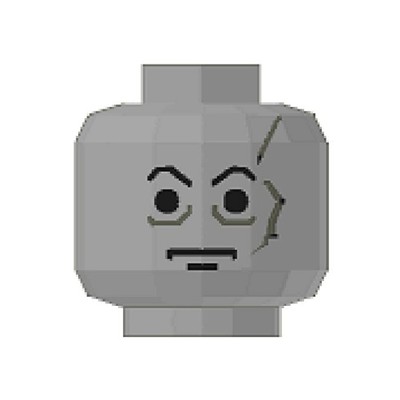 LEGO - Star Wars - Minifig, Head Darth Vader Scars Pattern - Gray | eBay