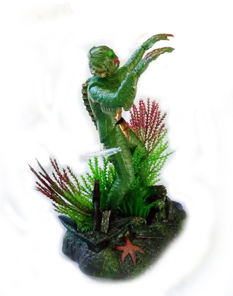 7" The Creature From Black Lagoon Sea Monster Aquarium Fish Tank ...