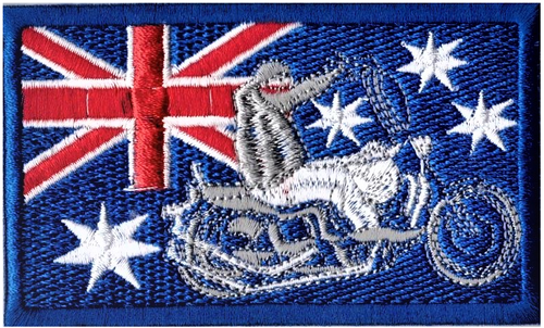 Australia Flag Biker Patch Vest Jacket Front Motorcycle Australian ...