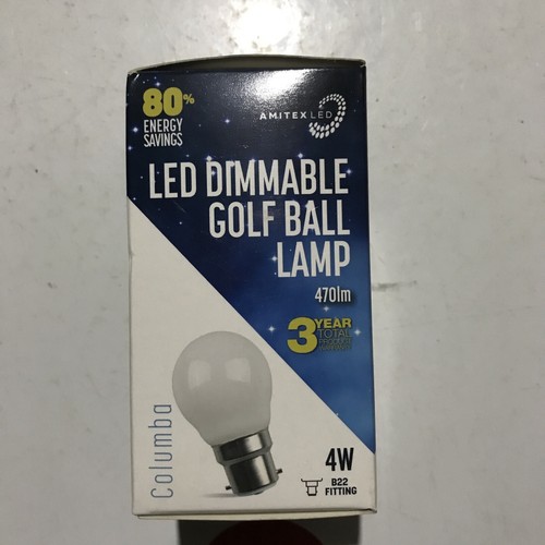 amitex b22 led dimmable golf ball lamp 4w | eBay UK