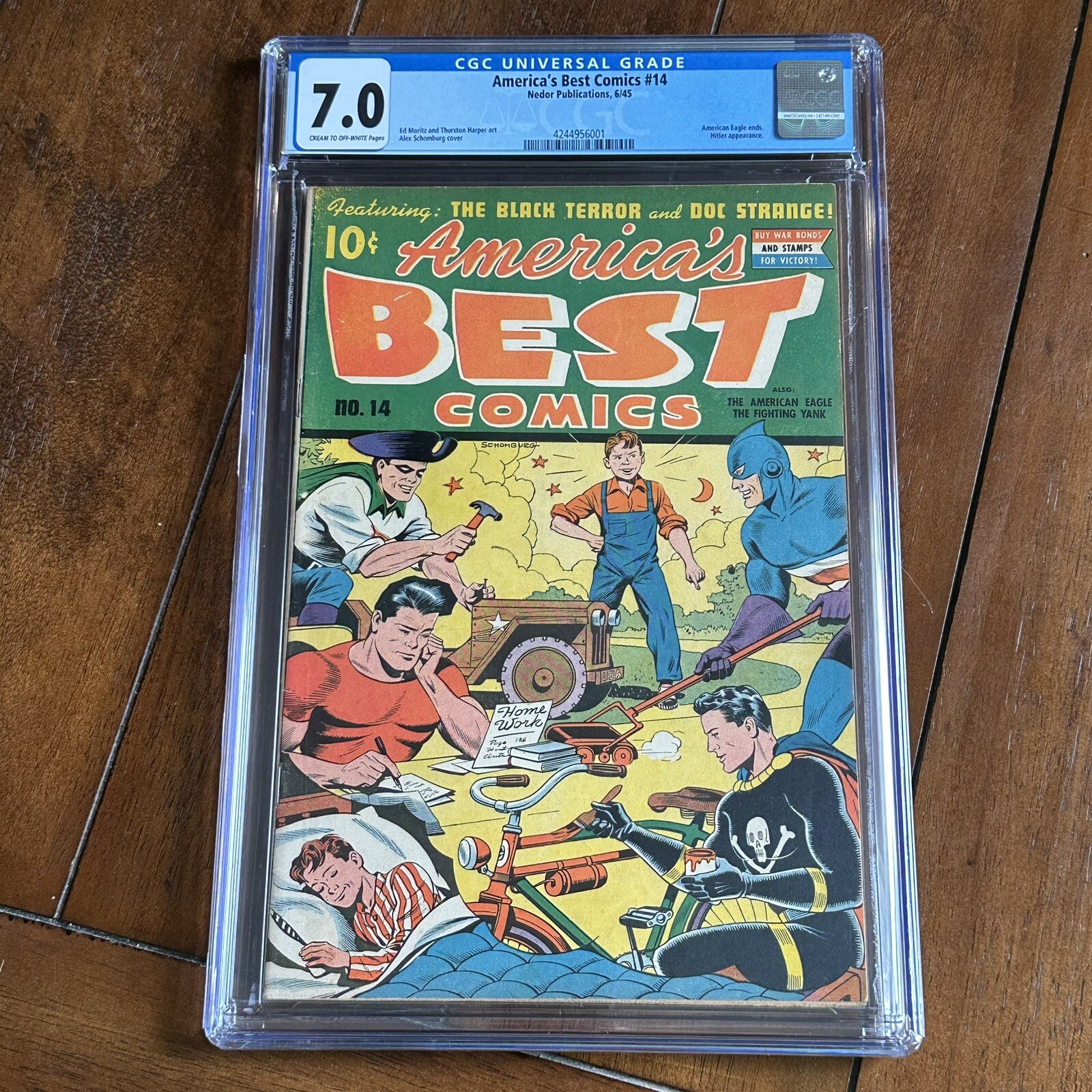 America's Best Comics #14 (1945) - Black Terror! WW2 - CGC 7.0! Only 3 ...