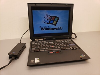 Vintage IBM Thinkpad R30 Laptop Celeron 900MHz 256MB 35GB Win98 w/ AC ...